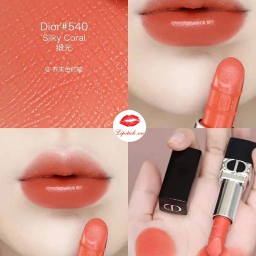 Son Dior 540 Silky Coral Satin Màu Cam Đào Limited Mới Nhất