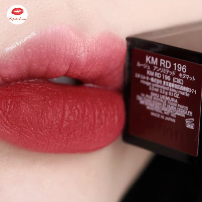 Son Shu Uemura Kinu RD 196 Màu Đỏ Rượu Kinu Matte Mới Nhất