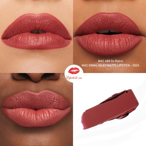 Son MAC 688 Go Retro Màu Nâu Hồng Đào - MACXIMAL Silky Matte MỚI
