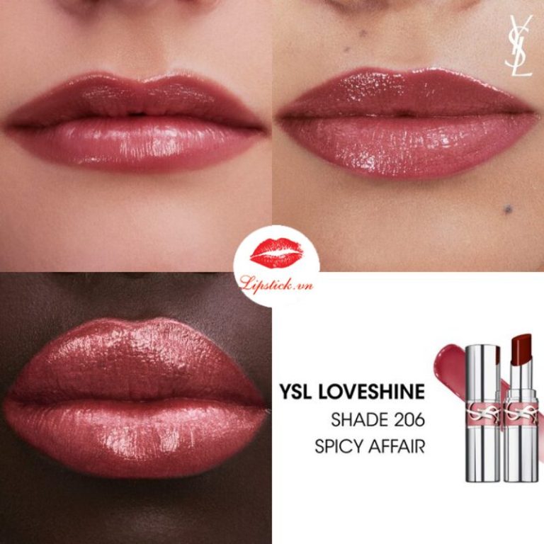 Son Dưỡng YSL 206 Spicy Affair Màu Đỏ Đất Nude MỚI | lipstick.vn