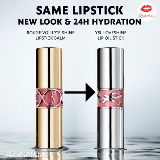 Son Dưỡng YSL 80 Glowing Lava Đỏ Hồng Loveshine Lip Oil Stick MỚI