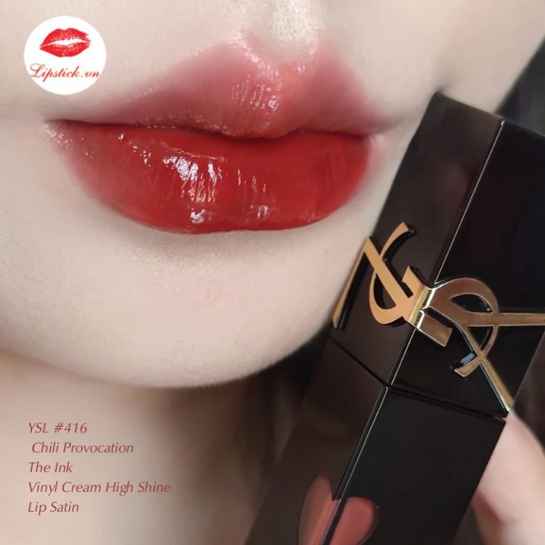 Son YSL Màu 416 Chili Provocation Đỏ Chili The Ink Vinyl Cream