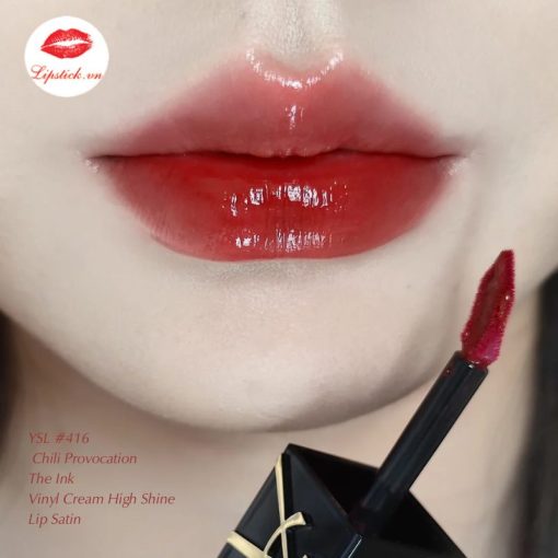 Son YSL Màu 416 Chili Provocation Đỏ Chili The Ink Vinyl Cream