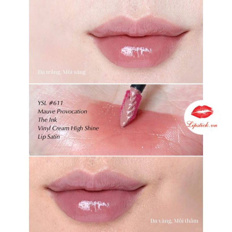 Son YSL 611 Mauve Provocation Tím Nude The Inks Vinyl Cream