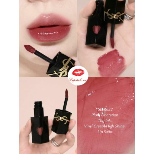 Son YSL 622 Plum Liberation Hồng Mận The Inks Vinyl Cream MỚI
