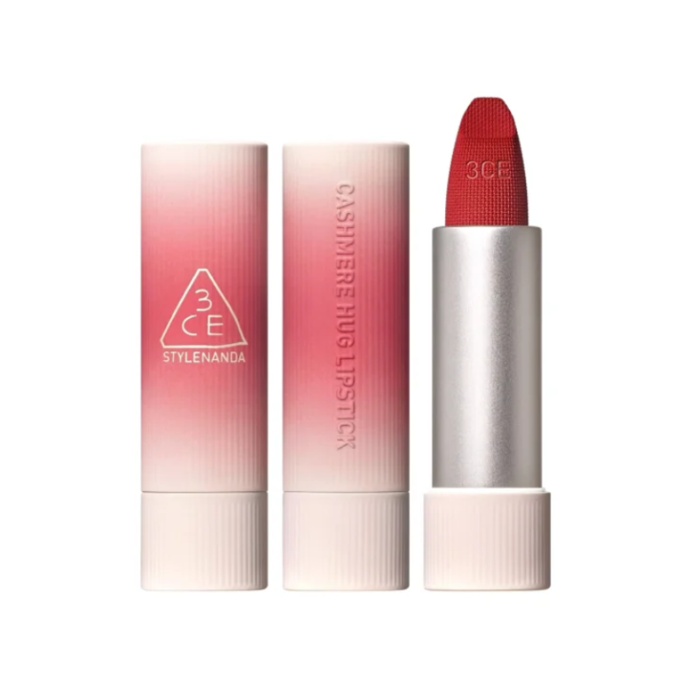 Son 3CE 08 Hush Red Đỏ Thuần - Cashmere Hug Lipstick
