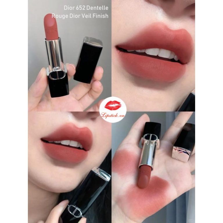 Son Dior 652 Dentelle Hồng Cam Đất - Rouge Dior Veil Finish MỚI